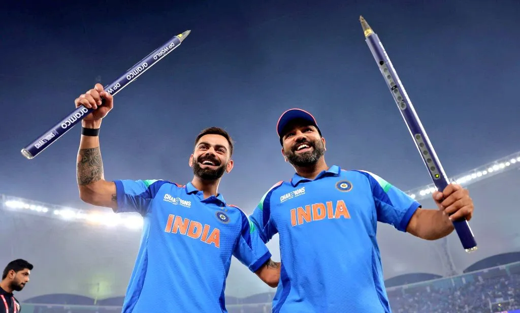 Rohit Sharma and Virat Kohli Celebrate India’s Champions Trophy Win with Dandiya